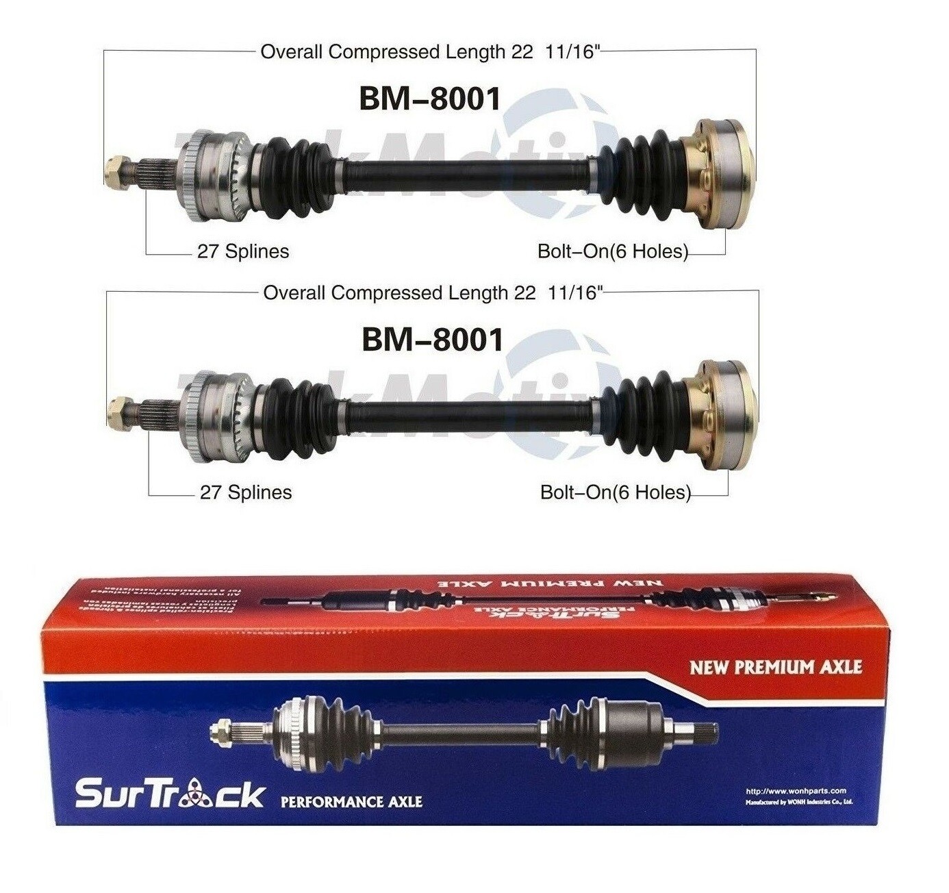For BMW 318i 318is 325e 325i RWD 84-93 Pair of Rear CV Axle Shafts ...