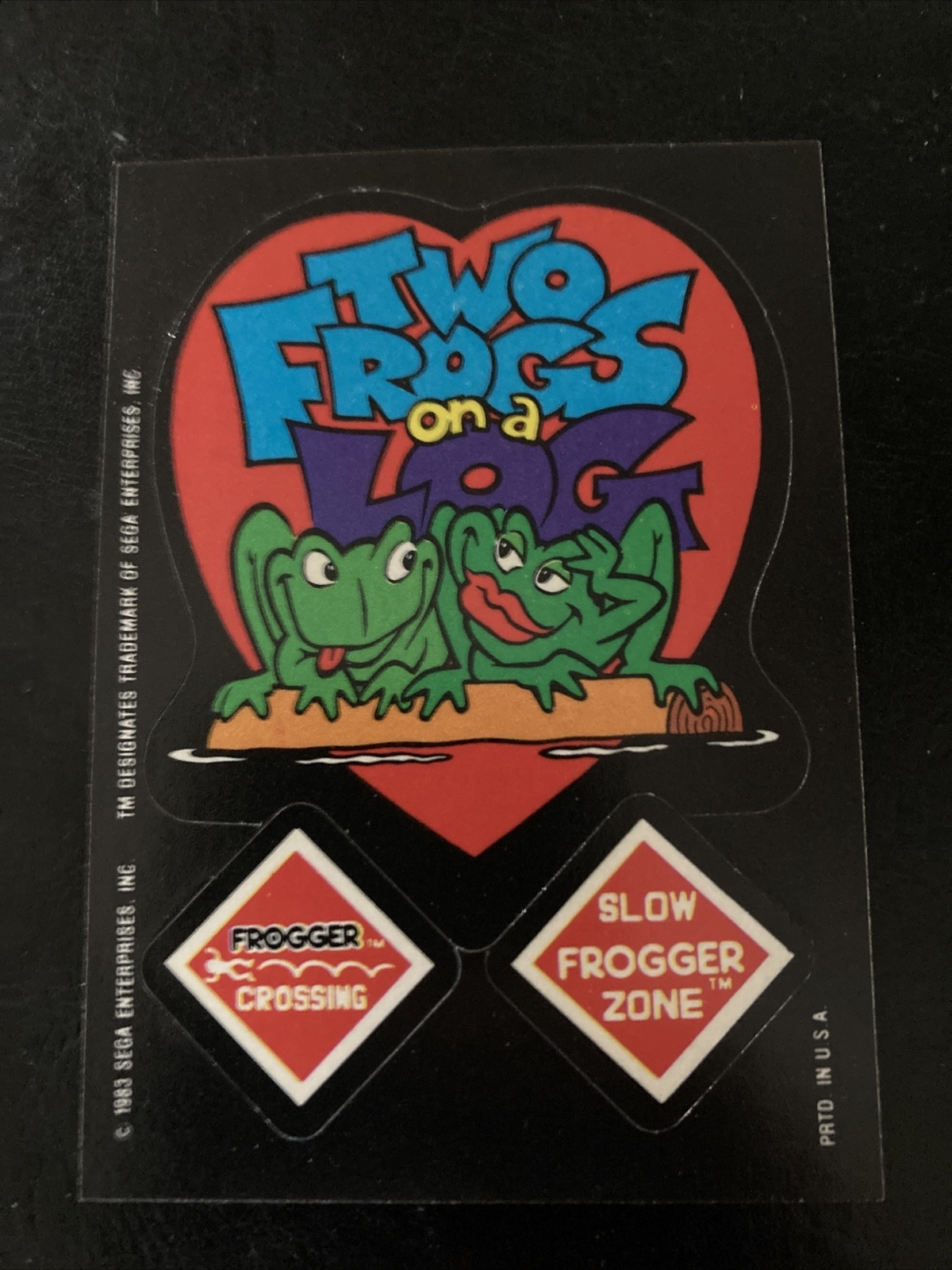 1983 Topps Nintendo Frogger Sticker “Two Frogs on a Log” | eBay