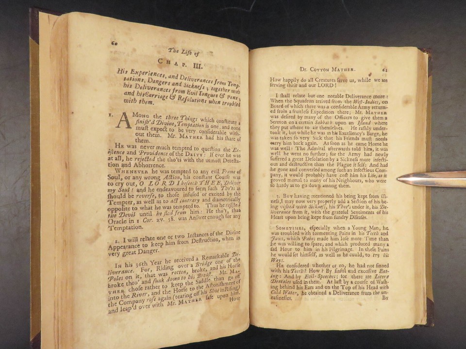 1729 Cotton Mather 1ed PURITAN Early Americana Boston Salem Witch ...