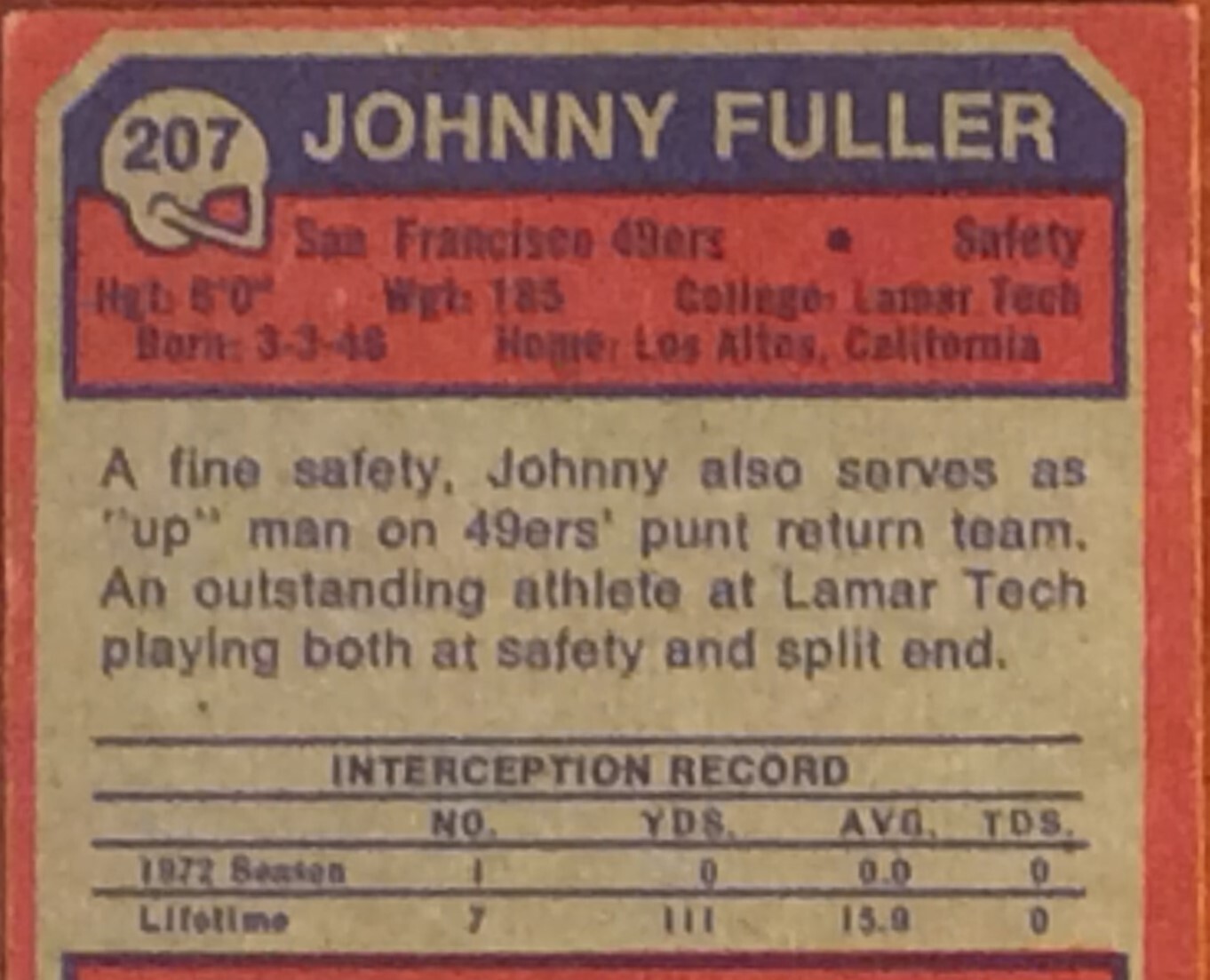 1973 Topps - #207 Johnny Fuller (RC) for sale online | eBay