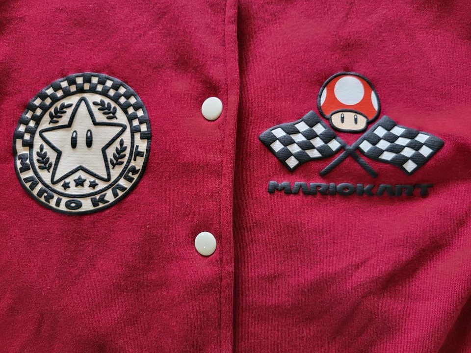 Super Mario Kart Varsity Racing Jacket Rumba Red Youth XL | eBay
