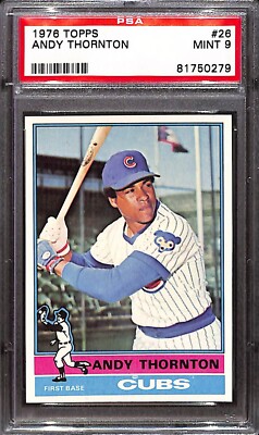 1976 Topps #26 Andy Thornton Chicago Cubs Psa Mint 9 | eBay