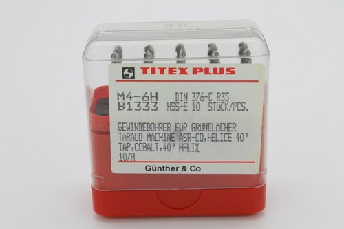 10x Titex Plus M4 6H HSS-E DIN 376-C B1333 Gewindebohrer ...