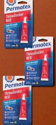 3 Permatex 27100 High-Strength Threadlocker Red Compound 0.20oz Tube | eBay