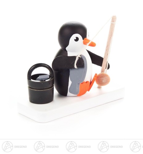 Miniature Pingouin Pêcheur H=Environ 4,5 CM Neuf Erzgebirge Figurine en ...