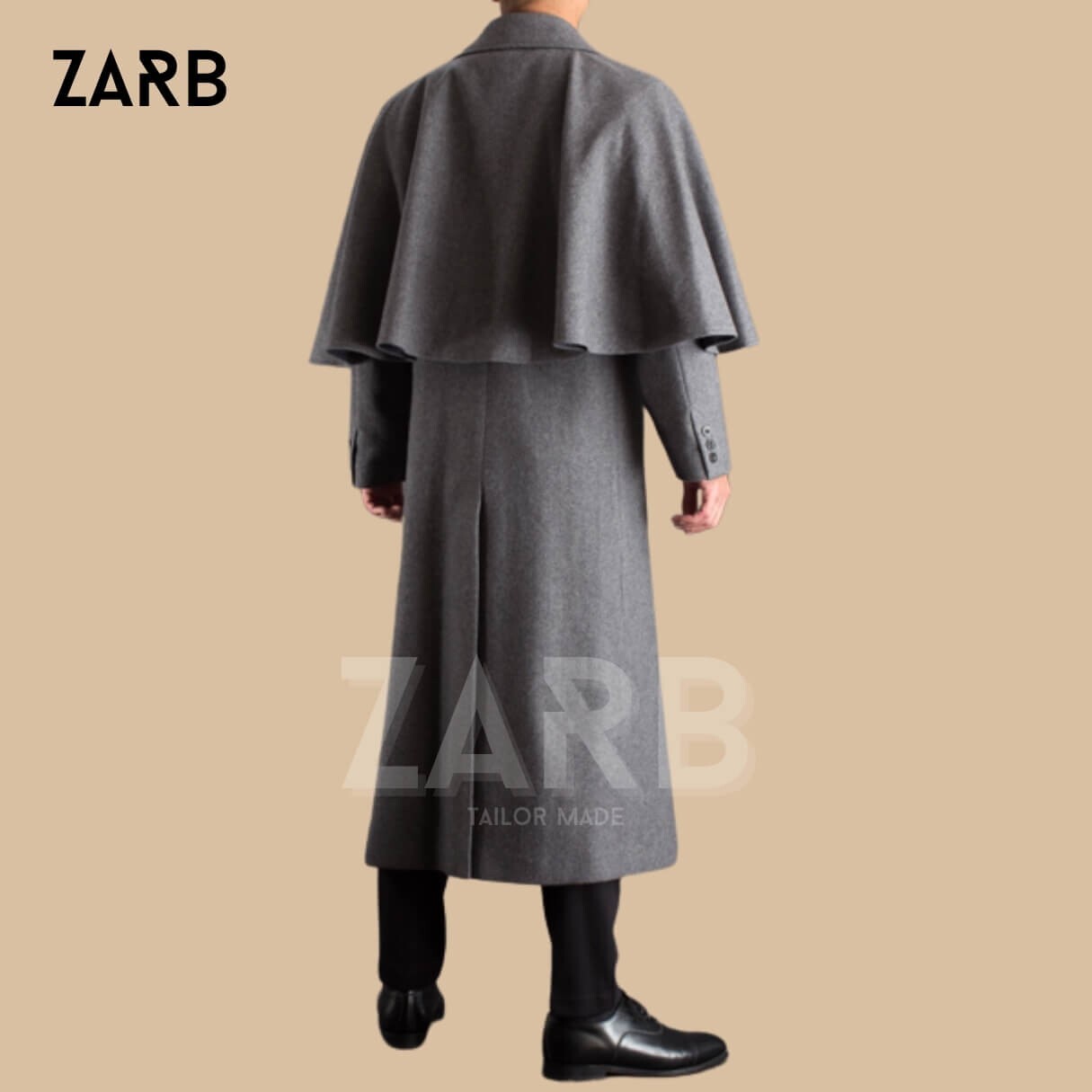 Grey Wool Inverness Cape, Victorian Steampunk Cloak, Sherlock Holmes ...