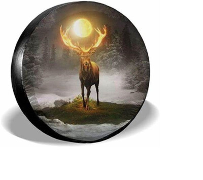 MOOSE FULL MOON ANTLER DEER ANIMAL Pendant 925 Sterling Silver 20 ...