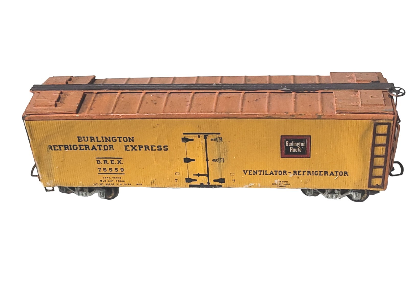BURLINGTON ROUTE REFRIGERATOR EXPRESS METAL REEFER CAR - HO Scale | eBay