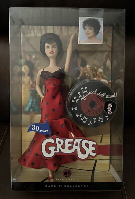 2008 GREASE RIZZO DANCE OFF BARBIE DOLL 30 YEARS WITH MUSICAL STAND ...