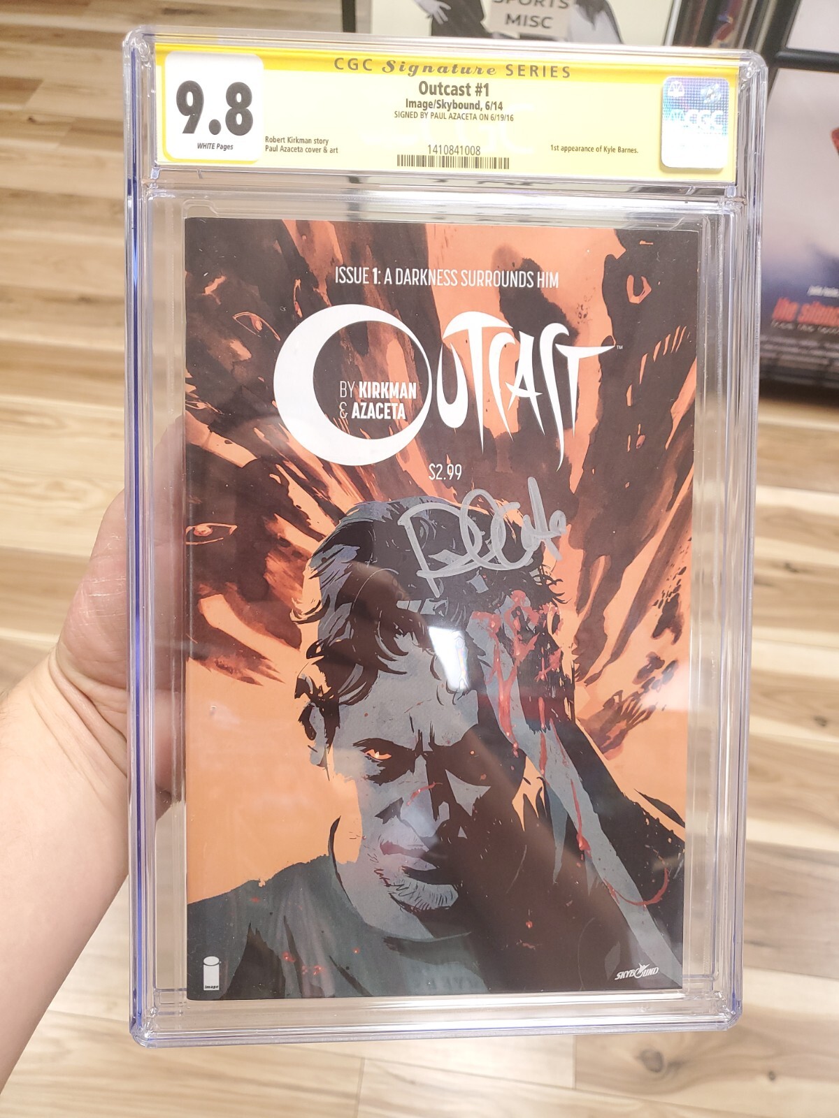 OUTCAST ISSUE 1 CGC 9.8 GRADE SIGNED AZACETA CINEMAX TV SHOW SKYBOUND SIGNATURE | eBay