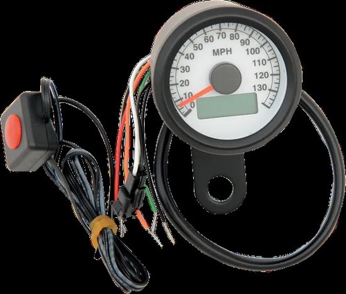 DS MPH White Face Mini Electric Speedo Odometer Electra Glide 99-03 | eBay