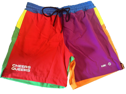 Humankind Swimming Color Block Multicolored pride Trunks Shorts Beach ...