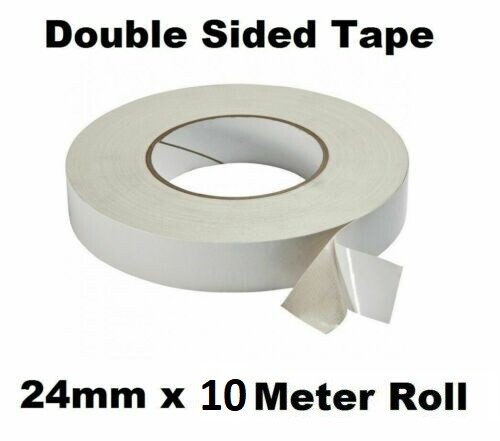 DOUBLE SIDED TAPE CLEAR STICKY DIY STRONG CRAFT SELF ADHESIVE 24MM 45MM ...
