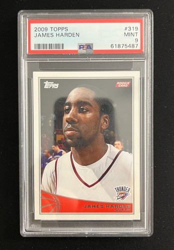 2009 Topps Oklahoma City Thunder James Harden Rookie PSA 9 MINT #319 RC ...