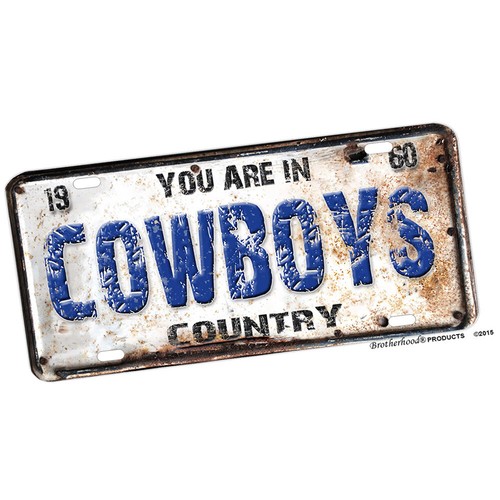 1960 You Are In Cowboys Country License Plate Design Aluminum License ...