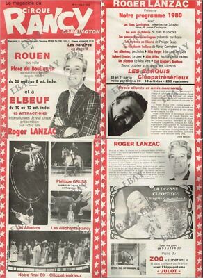 MAGAZINE/PROGRAMME CIRQUE 1980 RANCY CARRINGTON, Roger LANZAC | eBay