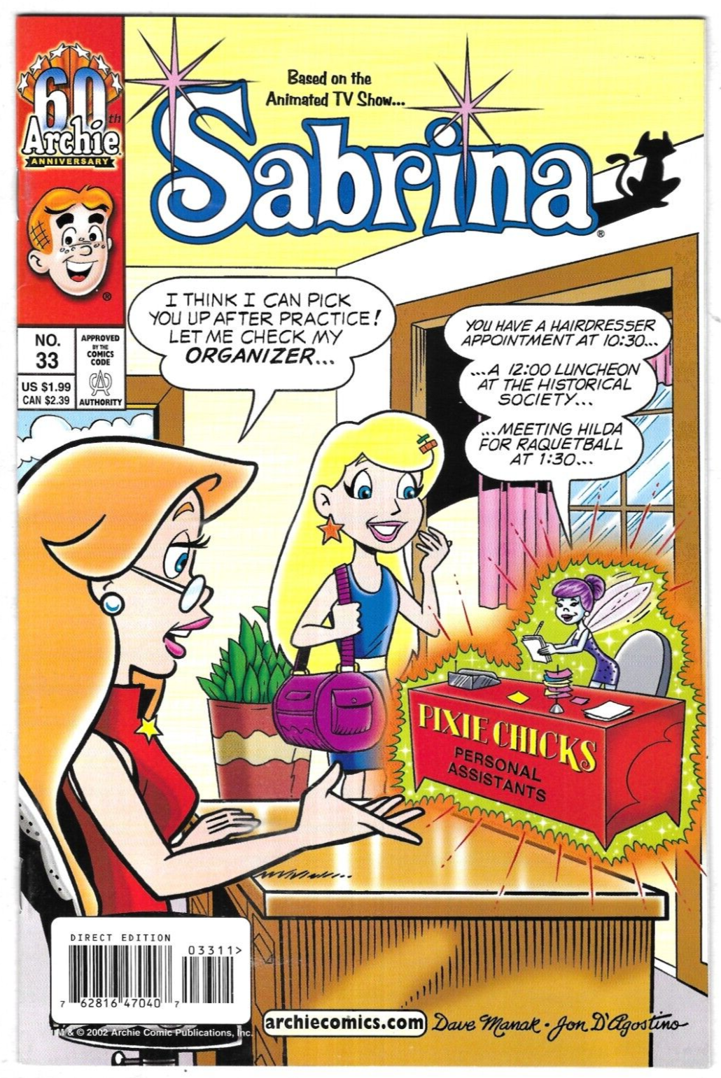 Sabrina Comic 33 First Print Cover A 2002 Mike Gallagher Dave Manak Jon ...