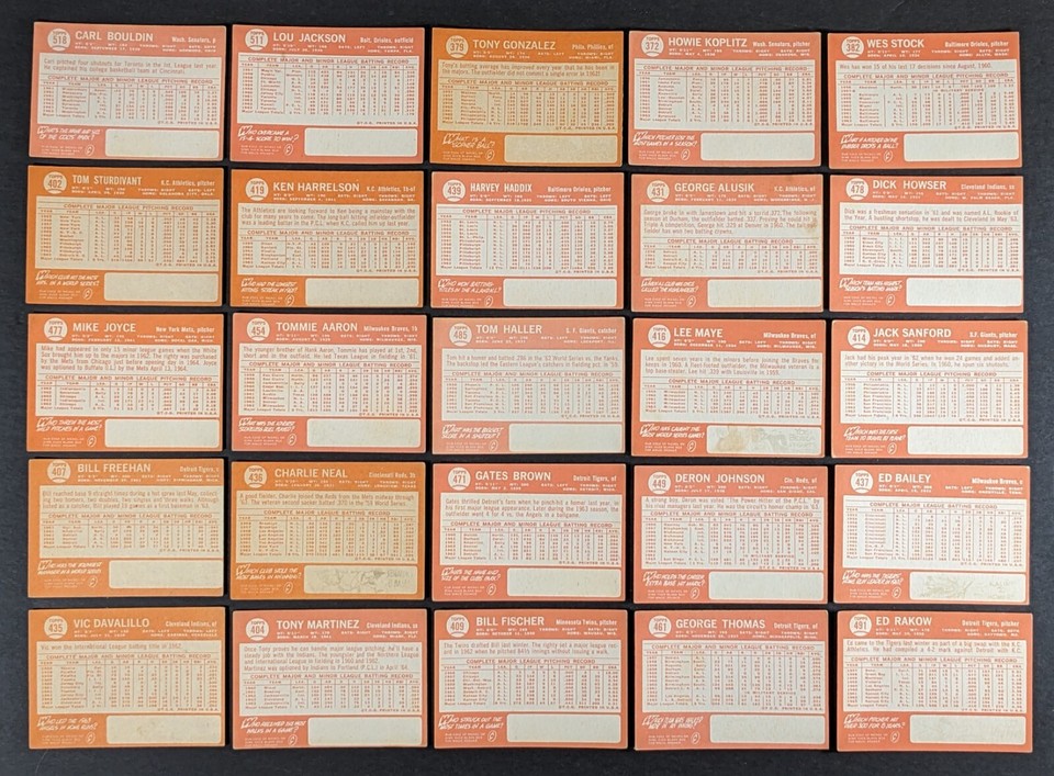 1964 Topps Baseball Set Break 25 Cards | eBay