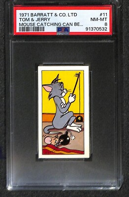 1971 BARRATT & CO LTD TOM AND JERRY #11 MOUSE CATCHING CAN BE PSA 8 ...