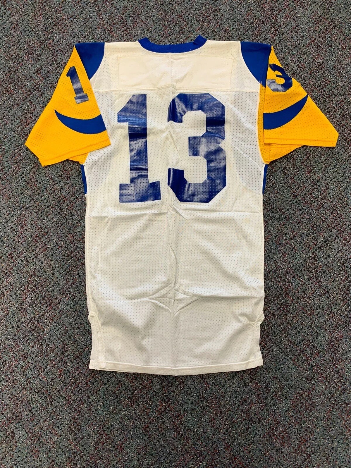 Vintage VTG Los Angeles Rams Authentic Jersey Sand Knit 44 retro white ...