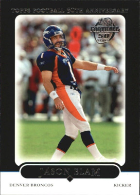 Jason Elam-Denver Broncos-2005 Topps Football Black #75 | eBay