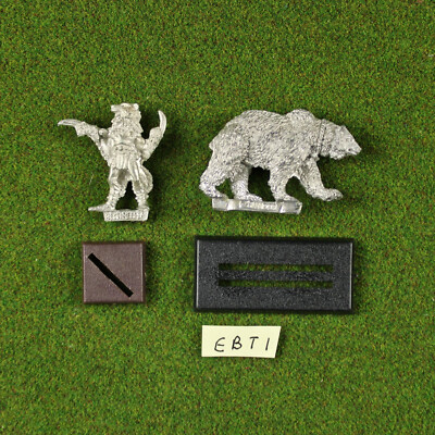 Warhammer Wood Elf Animal Handler w/ Bear, Metal Citadel Beastmaster ...