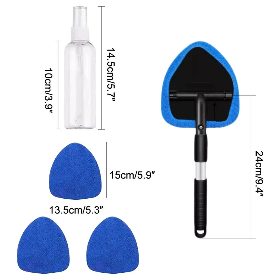 Extendable Windshield Cleaning Tool Kit Car Window Glass Wiper Cleaner ...