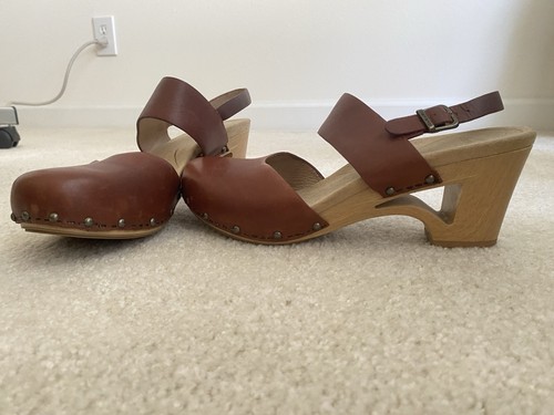 Dansko Women’s Thea EU Size 42 Brown Leather Thea Clog Heels | eBay