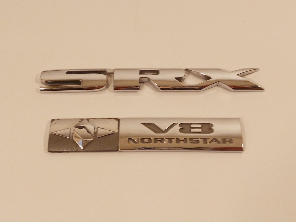 Cadillac SRX V8 NS Trunk Emblem Badge Decal Logo Symbol Nameplate OEM ...