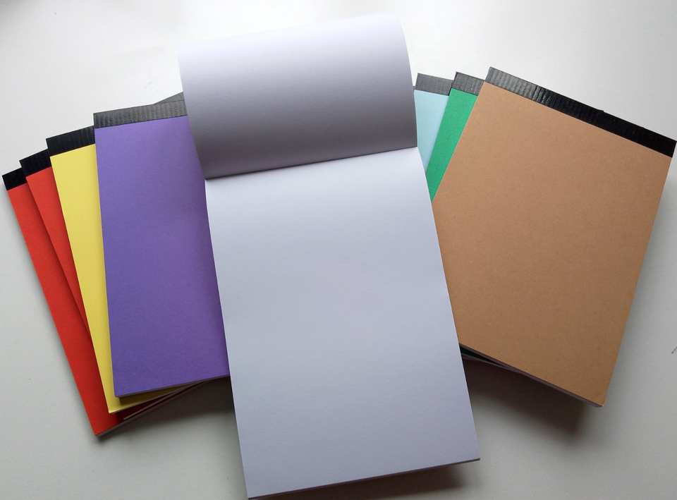 4 NOTEBOOK A5 PLAIN OR RULED WHITE PAPER MEMO NOTEPAD 50 SHEETS PER PAD ...