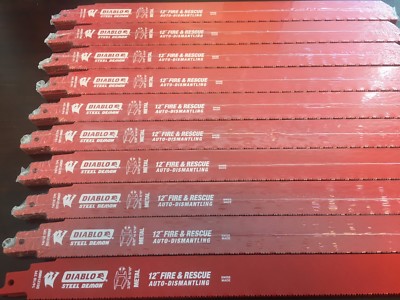 (Qty 100) DIABLO 12" 14/18 TPI RECIPROCATING FIRE & RESCUE SAW BLADE ...