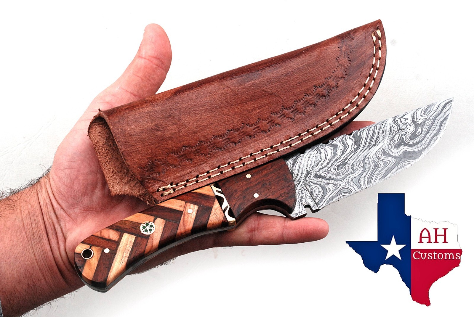 Custom Handmade Fixed blade Cow Leather Sheath / Holster / vertical ...