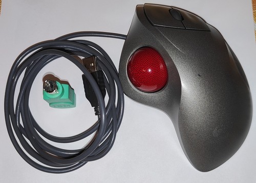 Logitech T-BB18 TrackMan Wheel USB Trackball Mouse w/Ball with Cord and ...