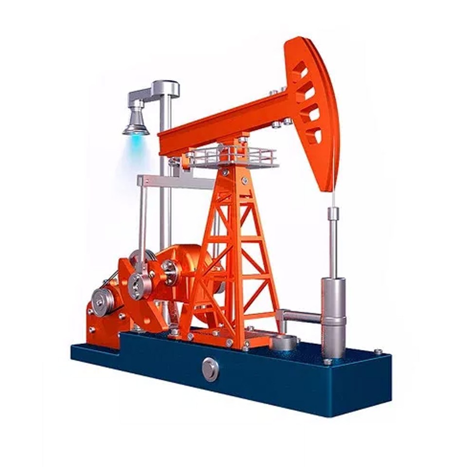 Oil Pumping Unit Metal Assembly Model Electric Pump Jack Creative Kit ...