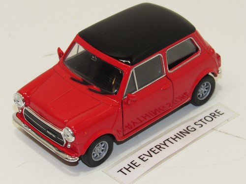 WELLY VINTAGE MINI COOPER 1300 BRIGHT RED BLACK 4.25 INCHES NO BOX NEW ...