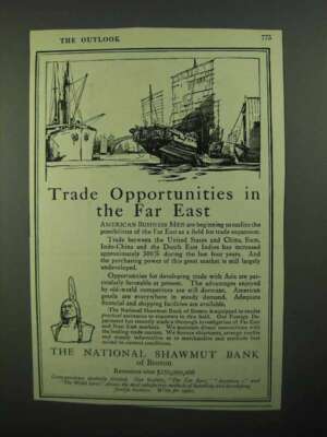 1920 The National Shawmut Bank of Boston Ad - Far East | eBay