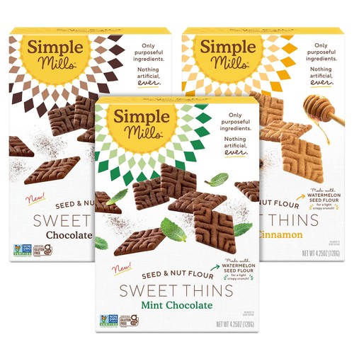Sweet Thins Variety Pack & Nut Flour Cookies (Mint Chocolate Chip ...