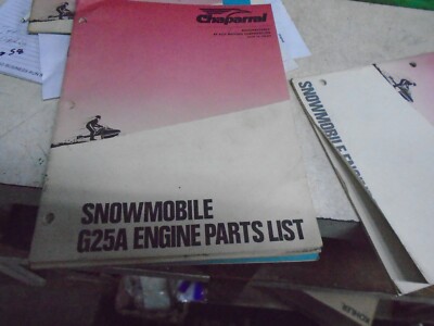 CHAPARRAL VINTAGE SNOWMOBILE 1973 G25A engine parts MANUAL NOS | eBay