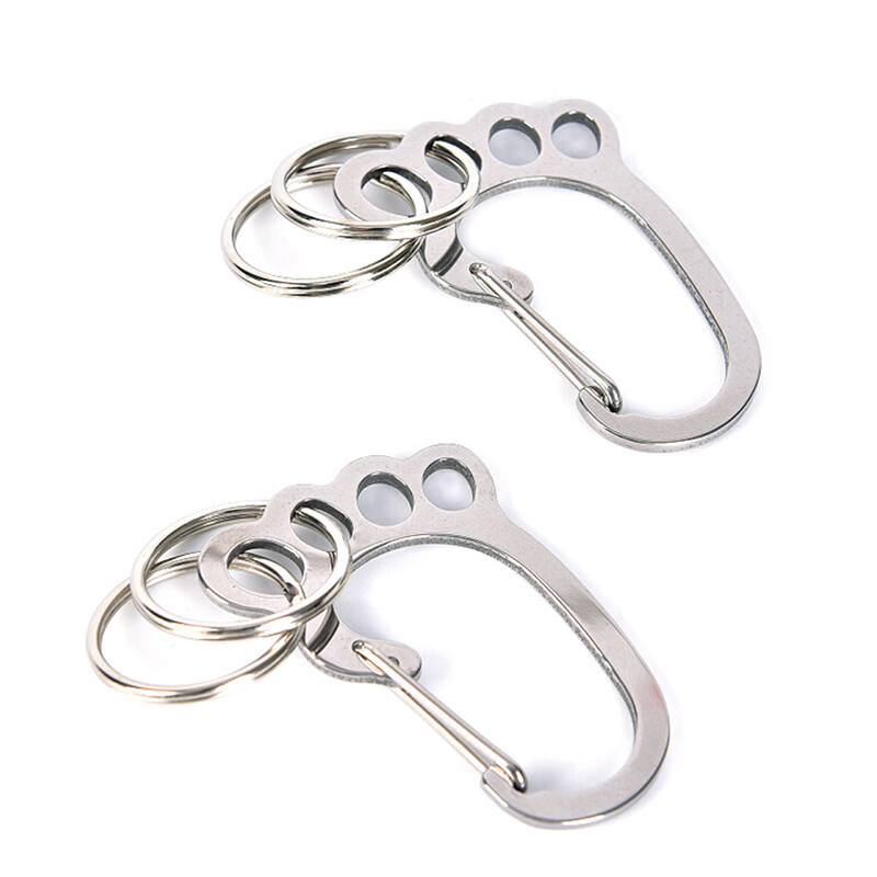 Cute Keychain Key Ring Hook Outdoor Camping Hiking Buckle Carabiner Key ...