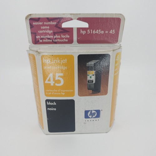 Genuine HP 45 Black Ink Cartridge 51645A OEM New Sealed | eBay