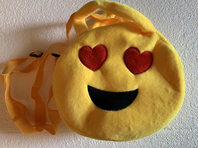 Emoji Purse Crossbody Handbag Novelty Wallet Long Strap Plush Toy Happy ...