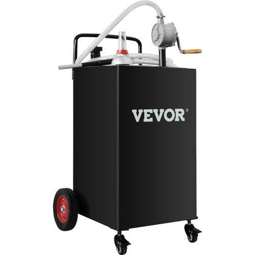 VEVOR 30 Gallon Gas Caddy Fuel Diesel Oil Transfer Tank, 4 Wheels ...