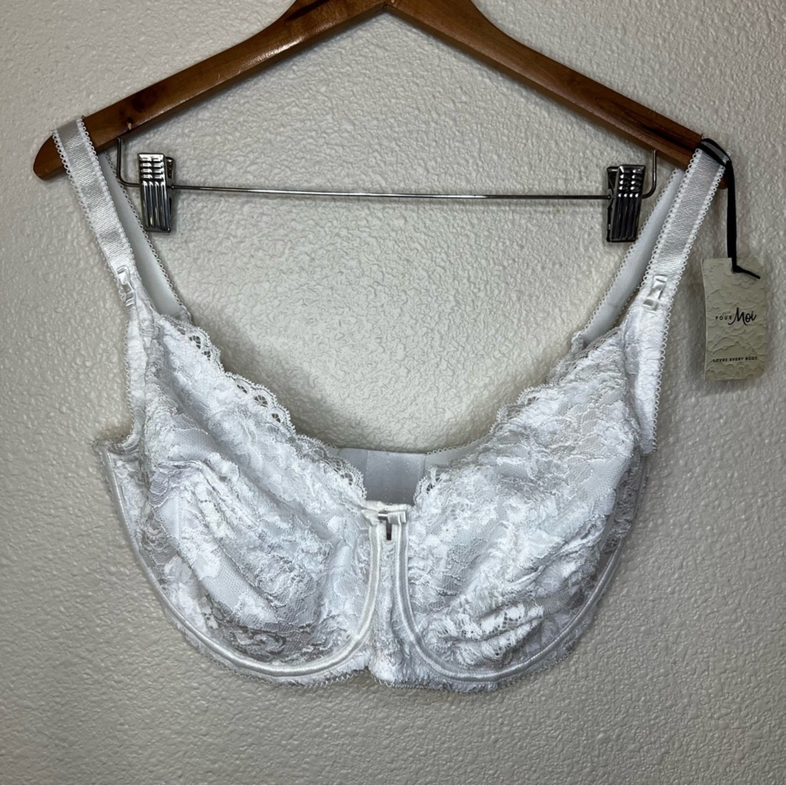 Pour Moi PM11502 white Lace Opulence Underwire bra NEW 32J | eBay