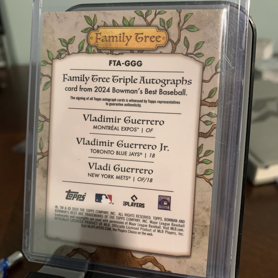 2024 Bowman’s Best Vladimir Guerrero Family Tree Triple Auto /25 | eBay