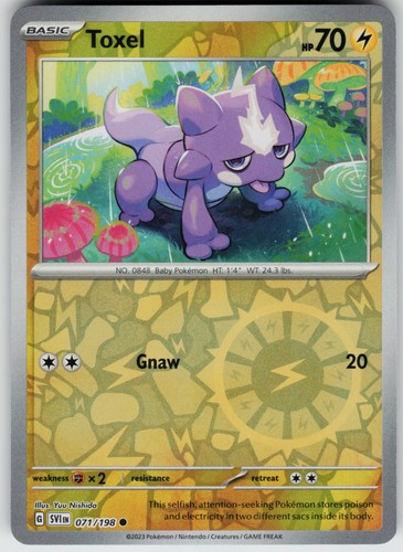 Pokemon Toxel 071/198 SV01: Scarlet & Violet Base Set NM Reverse Holo ...