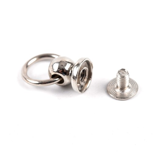 10pcs 8mm Metal Button O Ring Stud Screwback Craft Bag Phone Screw Nail ...