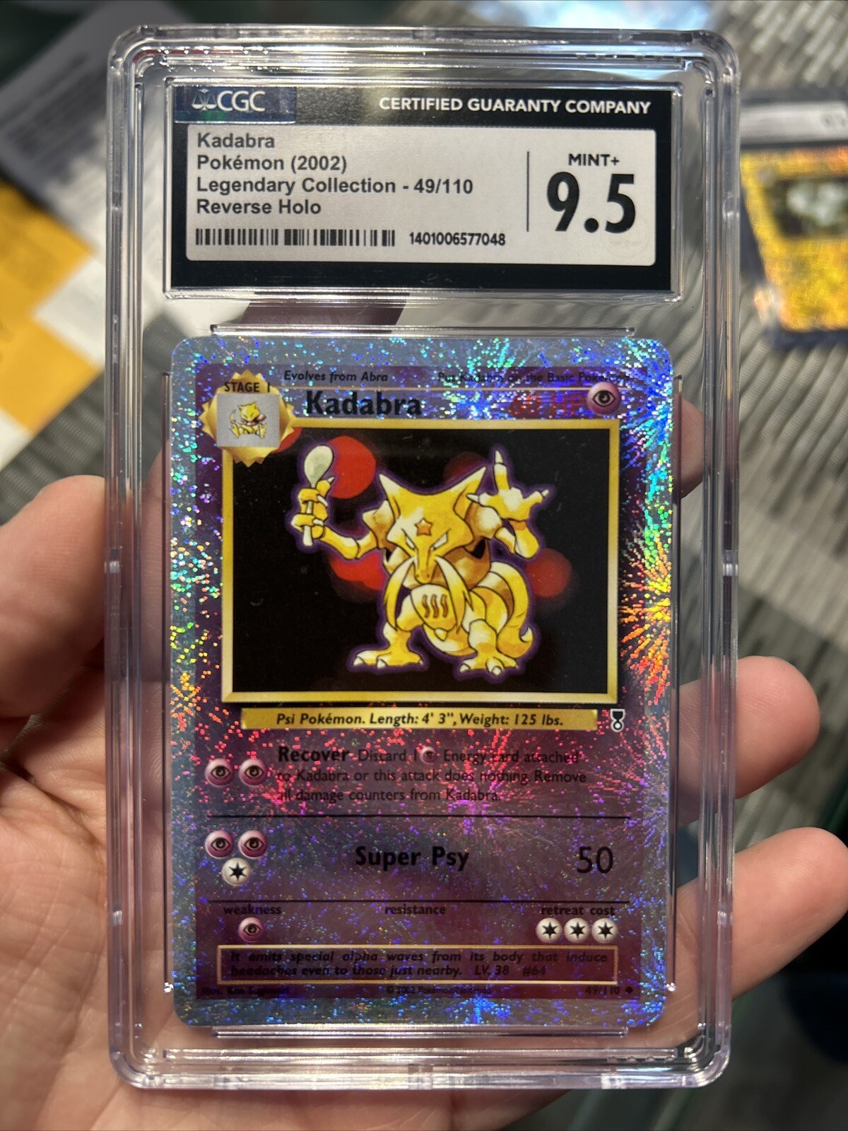 2002 Pokemon Legendary Collection #49 Kadabra Reverse Foil CGC 9.5 ...