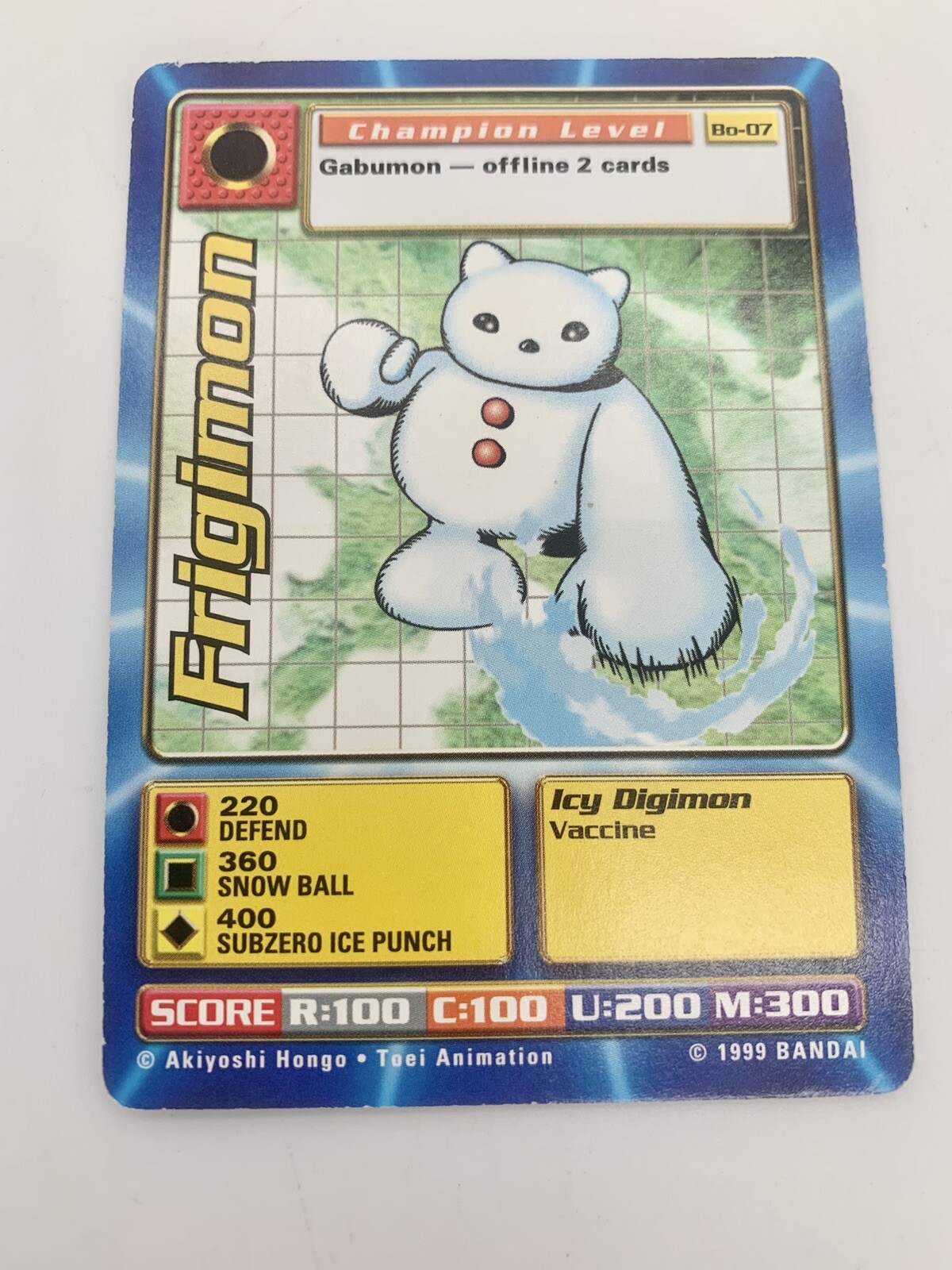 DIGIMON PLAYING CARDS BOOSTER SERIES 1 BANDAI BO-07 FRIGIMON 1999 | eBay