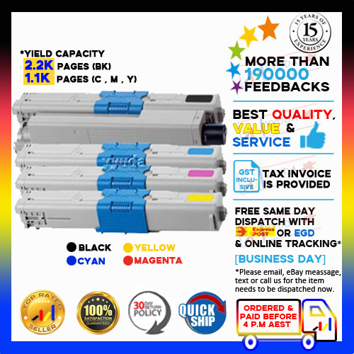 4x NON-OEM Toner C301DN C321DN C301 C321 C301n for OKI MC342 MC-342 ...