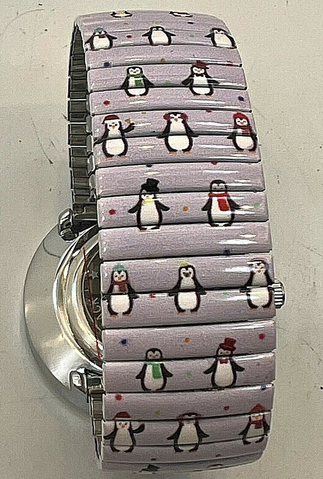 Penguin Watch Lavender Violet Adorable Penguins Quartz Fun Stretch | eBay